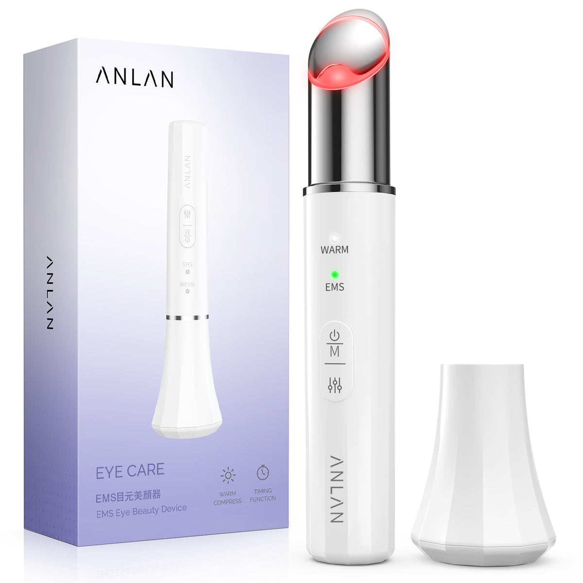 ANLAN EMS目元美顔器 2色光エステ｜温熱・振動の1台6役で集中ケア